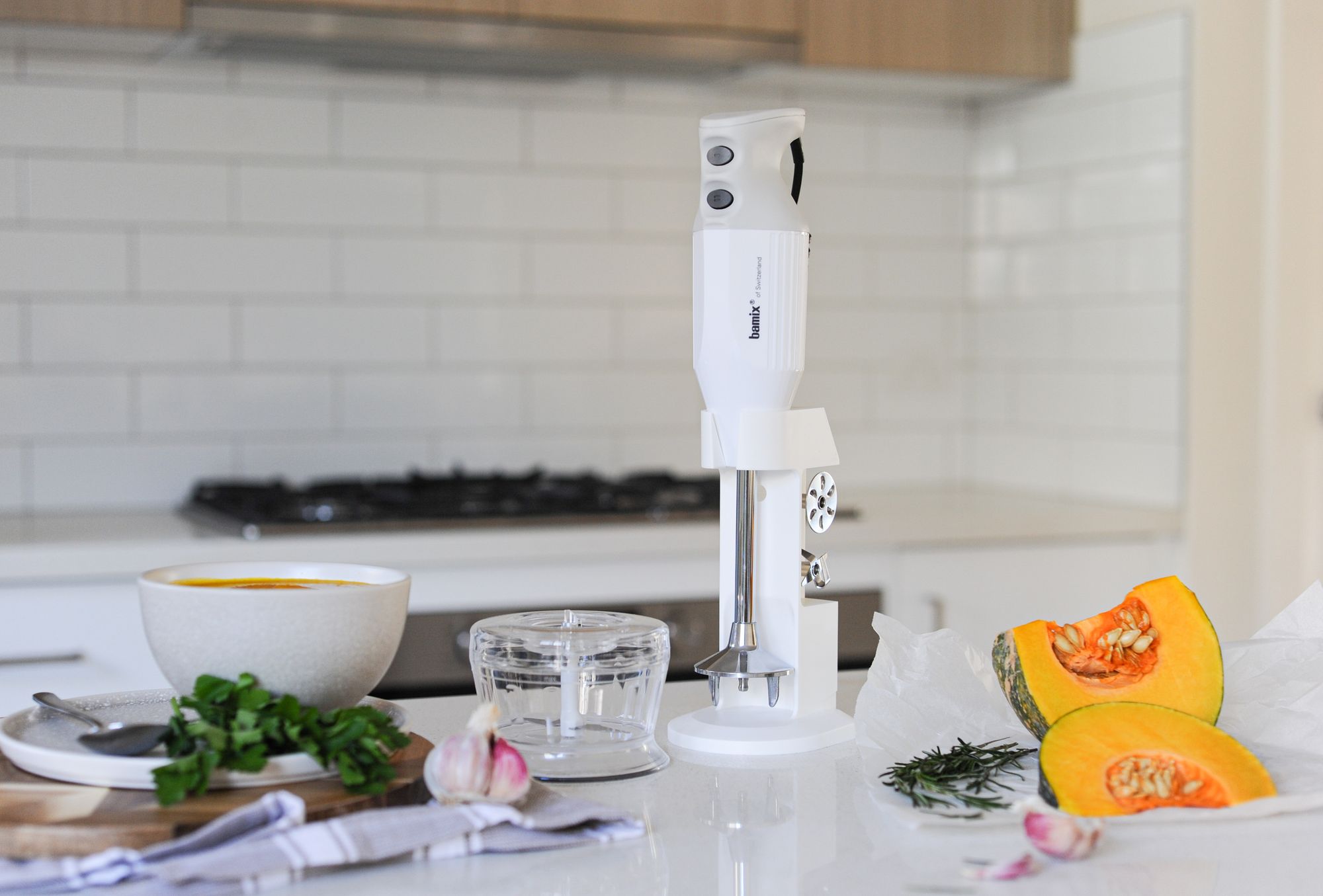 Bamix Deluxe Immersion Blender 180W White